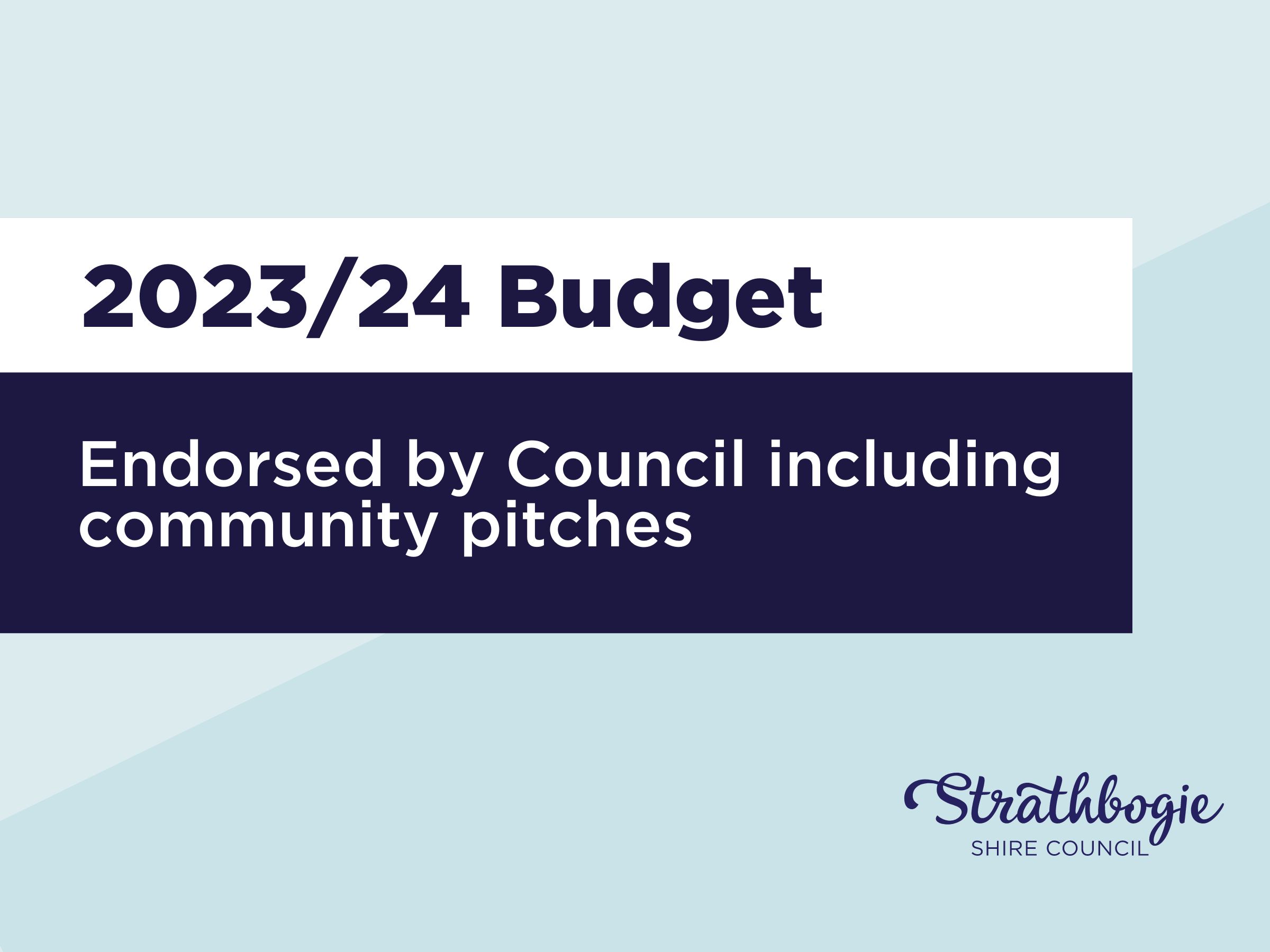 Community pitches endorsed in Budget - Strathbogie Shire